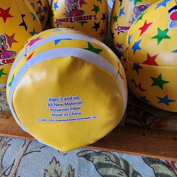 Chuck E Cheese | Toys | Chuck E Cheese Bowling Game Soft Toy 6 Pins 2 ...